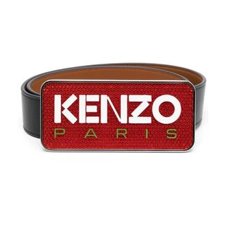 Kenzo Logo Plakette Lederg&uuml;rtel - - Accessories - Herren - Schwarzk - 85 CM
