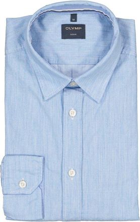 Olymp Herren Hemd blau meliert