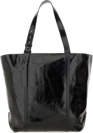 Golden Goose Womens Leather Tote Bag Black Shoulder