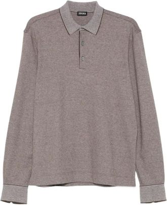 Ermenegildo Zegna Homme, Tops, Beige, Taille: M Polo en pur coton