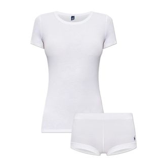 Polo Ralph Lauren Ensemble de sous-v&ecirc;tements en coton - Femme - V&ecirc;tements de nuit et de d&eacute;tente - Blanc - Taille: 38 FR