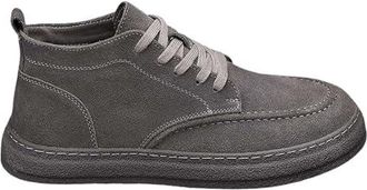 Generic Bottines pour homme - Chaussures d&eacute;contract&eacute;es &agrave; lacets - Chaussures plates confortables - Chaussures de marche r&eacute;tro - Chaussures de sport respirante