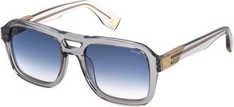 Police Homme, Accessoires, Gris, Taille: 55 MM Lunettes de soleil Spln65E