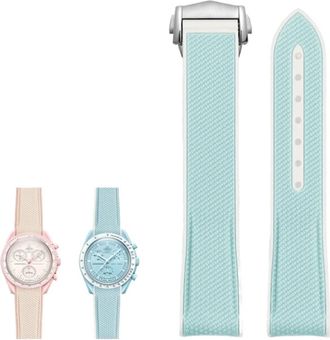 Generic HYHJYMG Für Swatch Planet Joint Name Series 20 mm farblich passendes Silikon-Uhrenarmband, Arc-Schnittstelle, wasserdicht, Ersatz-Uhrenarmbänder