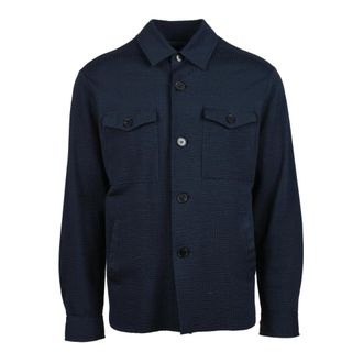 Harris Wharf London Baumwollmischhemd - - Shirts - Herren - Blau - M