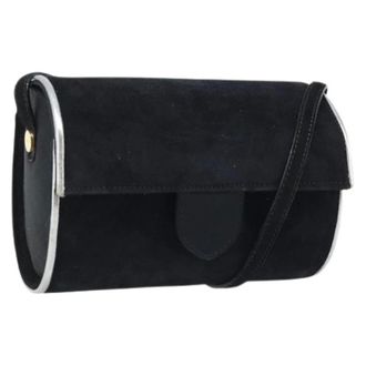 Ferragamo Sac &agrave; bandouli&egrave;re en daim Pre-owned - Femme - Pre-owned - Noir - Taille: ONE Size