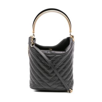 Chanel Sac seau matelass&eacute; Chevron Pre-owned - Femme - Pre-owned - Noir - Taille: ONE Size