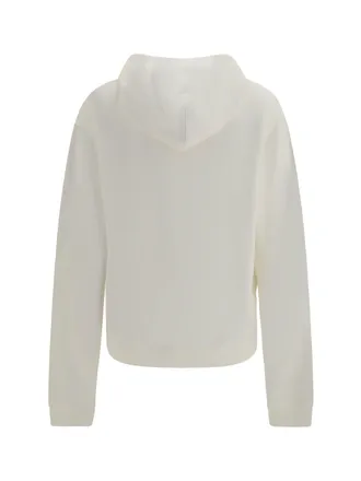 Gucci Womens Cotton And Cashmere Jersey Hoodie White-Mc Cotton; Kashmir-Capra Hircus Sweatshirts White/mc Kashmir/capra Sweater