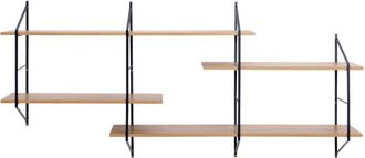 DRAWER Drawer - Etagère murale en bois et métal L191cm - Bois clair - tocro