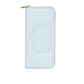 Chiara Ferragni Blaue Eyelike Rei&szlig;verschlussbrieftasche - - Accessories - Damen - Blau - ONE SIZE