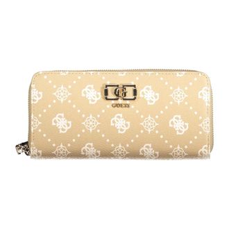 Guess Femme, Accessoires, Beige, Taille: ONE Size Emelie Logo SLG Wallet