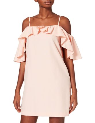 Sisley Sisley Damen 4RDH5VHS7 Dress, Pink 0C1, 38 DE (Herstellergröße: 44)