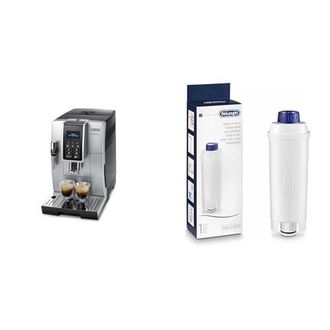 DeLonghi Dinamica ECAM 350.35.SB Kaffeevollautomat mit Profi-Milchaufsch&auml;umd&uuml;se f&uuml;r Cappuccino, silber & Original Wasserfilter DLSC002 - Zubeh&ouml;r f&uuml;r DeLonghi K