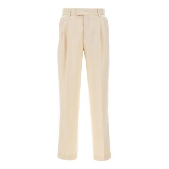 Dr&ocirc;le de Monsieur Homme, Pantalons, Beige, Taille: L Pantalon de golf &agrave; plis &agrave; la taille