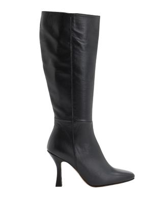 8 by YOOX GLOVE LEATHER SQUARE TOE HEELED TALL BOOTS