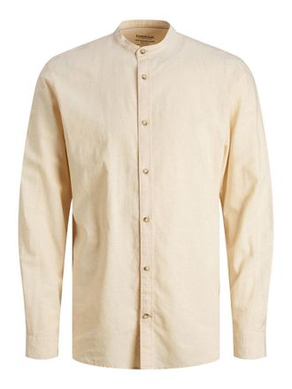 Jack & Jones JACK&JONES Herren JJESUMMER Band Linen Shirt LS SN Chinohose