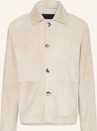Manzoni24 Manzoni 24 Leder-Overjacket beige