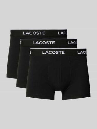 Lacoste Trunks mit elastischem Label-Bund im 3er-Pack