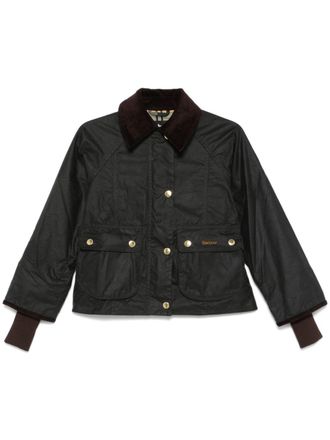 Barbour Gewachste Beadnell Cropped-Jacke - Gr&uuml;n