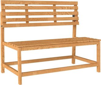 OUTSUNNY 2-Sitzer Gartenbank Holz, wetterfest Sitzbank, UV-Best&auml;ndig Gartenm&ouml;bel mit Umwandelbare R&uuml;ckenlehnen, Parkbank 240kg belastbar, Holzbank f&uuml;r Balkon