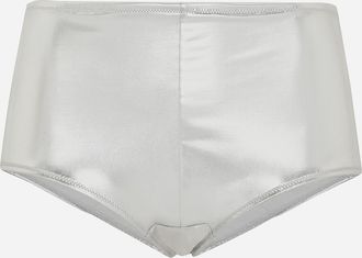 Dolce & Gabbana Panty Mit Niedrigem Bund Aus Metallic-jersey - Frau Unterwäsche Silber Jersey 2