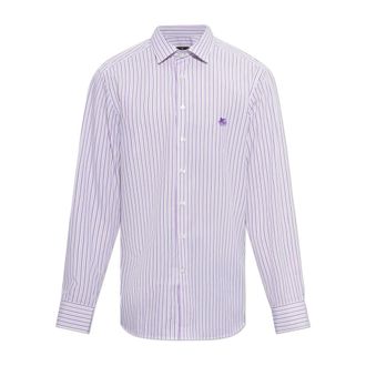 Etro Gestreiftes Hemd - - Shirts - Herren - Lila - 2XL