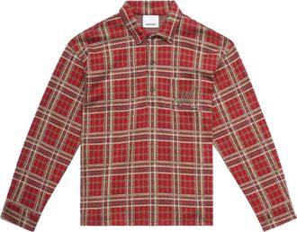 Isabel Marant Kariertes Poloshirt mit Stickerei - Rot