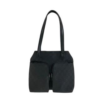 Gucci Sac cabas en toile GG en cuir Pre-owned noir - Femme - Pre-owned - Noir - Taille: ONE Size