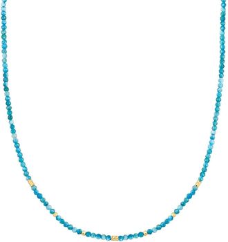 Glanzst&uuml;cke M&uuml;nchen Halskette - Sterling Silber Halskette Apatit - Gr. unisize - in Gold - f&uuml;r Damen