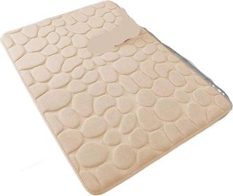 Generic 3D rutschfeste Badezimmermatte, Badematten, saugf&auml;higer Fu&szlig;matte, Teppich, Kopfsteinpflaster, gepr&auml;gter T&uuml;rboden, maschinenwaschbar, schnell trocknend