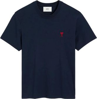 Ami unisex, Tops, Bleu, Taille: 2XL T-shirt Coeur Rouge