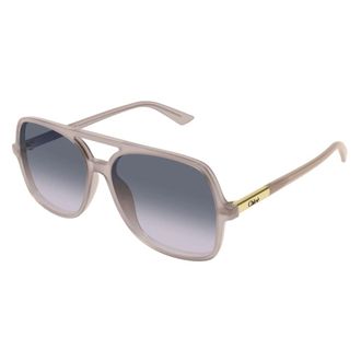 Chlo&eacute; unisex, Accessoires, Beige, Taille: 57 MM Lunettes de soleil Aviateur