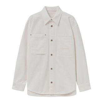 Wooyoungmi Flower Back Logo Denim Shirt - - Shirts - Herren - Wei&szlig; - S