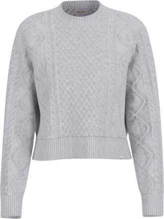 Guess Femme, Pulls, Gris, Taille: 36 FR Cable Pull Col Rond