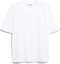 Armedangels T-shirt &eacute;pais pour femme en m&eacute;lange de coton recycl&eacute; TarjAA Loose Fit, Blanc., S