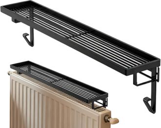 Generic Heizk&ouml;rperabdeckungsregal - Eisenschrank, hitzebest&auml;ndiges Lagerregal | Kein Bohren, langlebige Oberseite | Backfarben-Kompakt-Organizer for Hotel, Wo