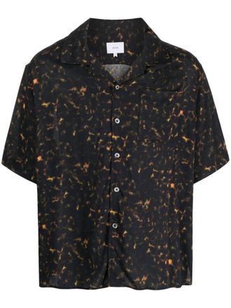 Rhude Hemd mit abstraktem Print - Schwarz