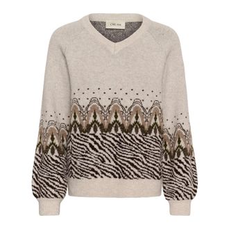 Cream Strickware - - Knitwear - Damen - Beige - 2XL