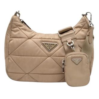 Prada Pre-owned Quilted Nylon Crossbody Bag - - Pre-owned - Damen - Beige - ONE SIZE