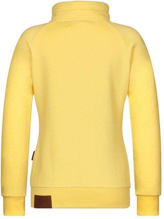 Naketano Sweatjacke Damen hoher Stehkragen, Rei&szlig;verschluss, weiche Sweatware, Rippb&uuml;ndchen seitliche Taschen, Kordelzug, Logo-Patch, casual, Streetwear, melier