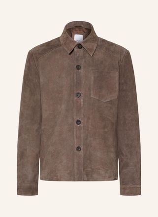 Paul Paul Overshirt Regular Fit Aus Leder braun