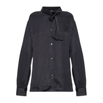 A.P.C. A.p.c. - Chemisier Marguerite - Femme - Blouses et Chemises - Bleu - Taille: 34 FR