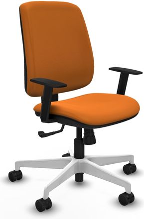 Piqueras y Crespo B&uuml;rostuhl mit 1D-Armlehnen, mit 4 Positionen und injiziertem Schaumstoff, Orange
