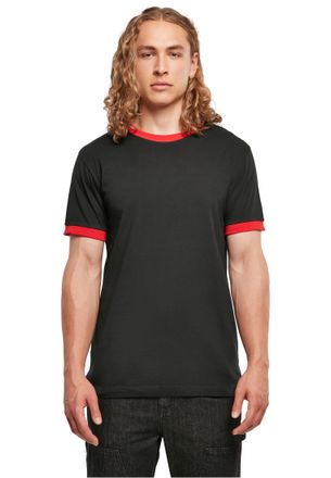 Build Your Brand Herren T-Shirt Ringer Tee Black/cityred XXL
