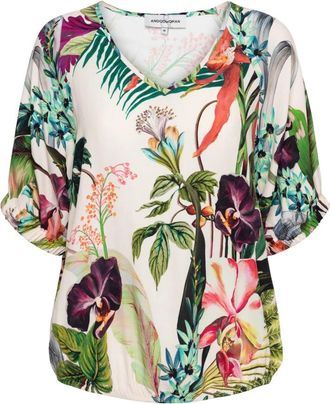 &Co Woman Agnes Blumen-Oberteil - - Blouses & Shirts - Damen - Mehrfarbig - XS