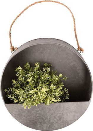 Esschert Design Altzink Wandpflanzer M zum h&auml;ngen Landhaus Pflanztopf