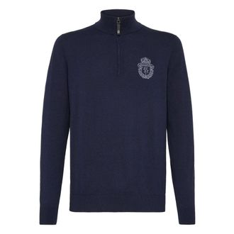 Billionaire Boys Club Homme, Pulls, Bleu, Taille: XS Pull zipp&eacute; Crest
