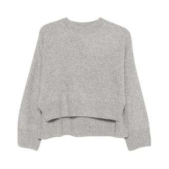 C.T. Plage Pullover mit Rundhalsausschnitt aus Wolle - - Knitwear - Damen - Grau - S
