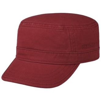 Stetson Casquette Gosper Army Femme/Homme - Urban de Militaire avec Visiere, Ferme a lArriere Printemps-ete Printemps Ete Automne Hiver - L (58-59 cm) Rouge F