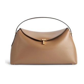 Toteme T-Lock Top Handle Handtasche - - Bags - Damen - Braun - ONE SIZE